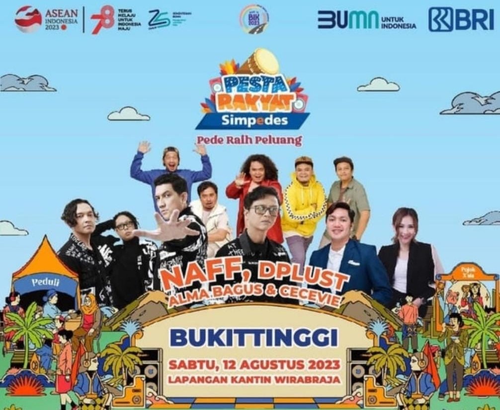 Hadirkan Naff, BRI Gelar Pesta Rakyat Simpedes 2023 di Bukittinggi - Metrokini.com